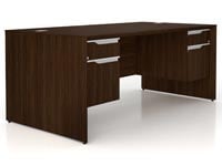 NEX Dark Chocolate Double Pedestal Executive Desk 36x72 | CORT ...