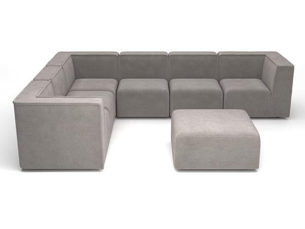 Rent the Marin Sectional Sofa - 6 Piece L-Shaped with Ottoman | CORT ...