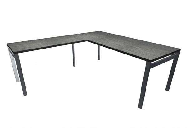 Rent the STAKS 30" x 72" L-Shaped Desk, Steel Gray Oak (LEFT RETURN ...
